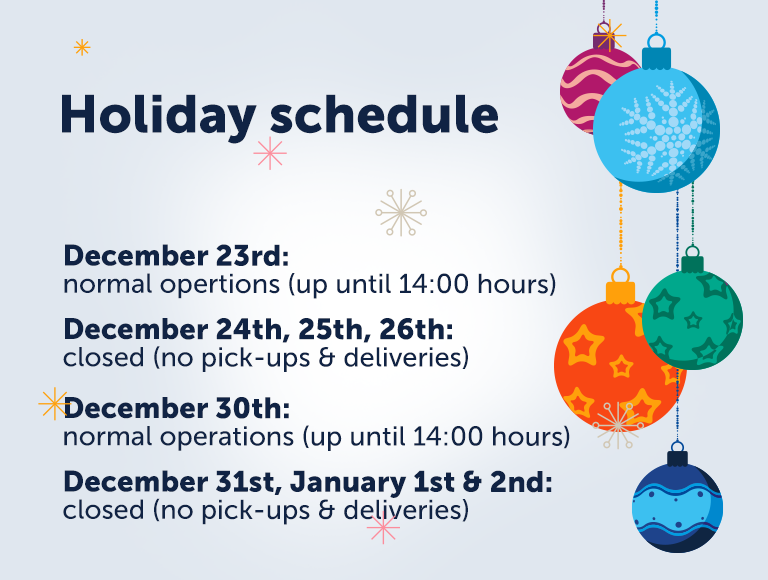 Special Holiday Schedule - FAN Courier