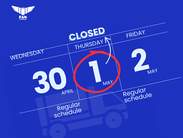 Special Schedule for May 1st - FAN Courier